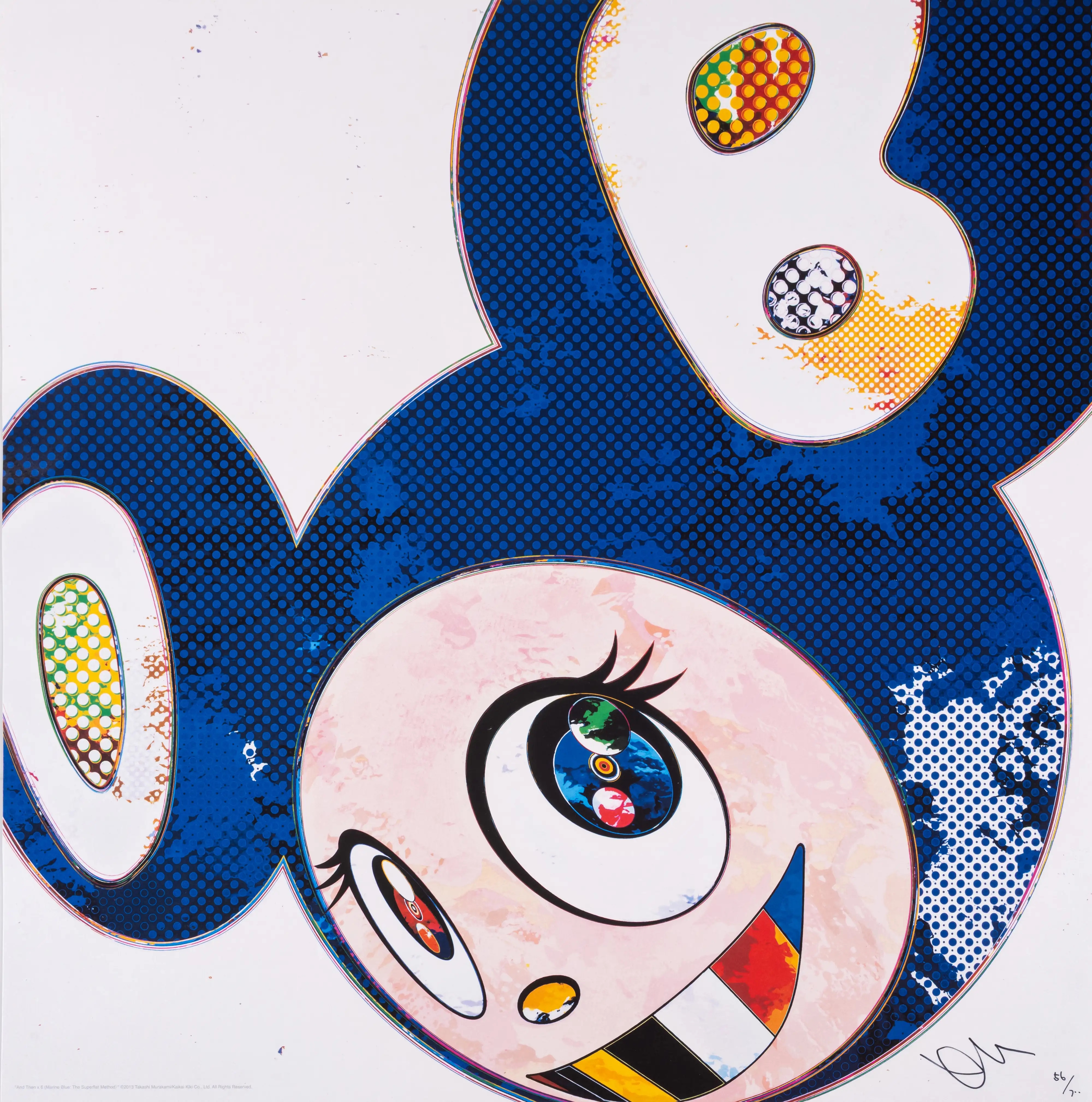 Takashi Murakami | And Then x 6 (Marine Blue: The Superflat Method ...