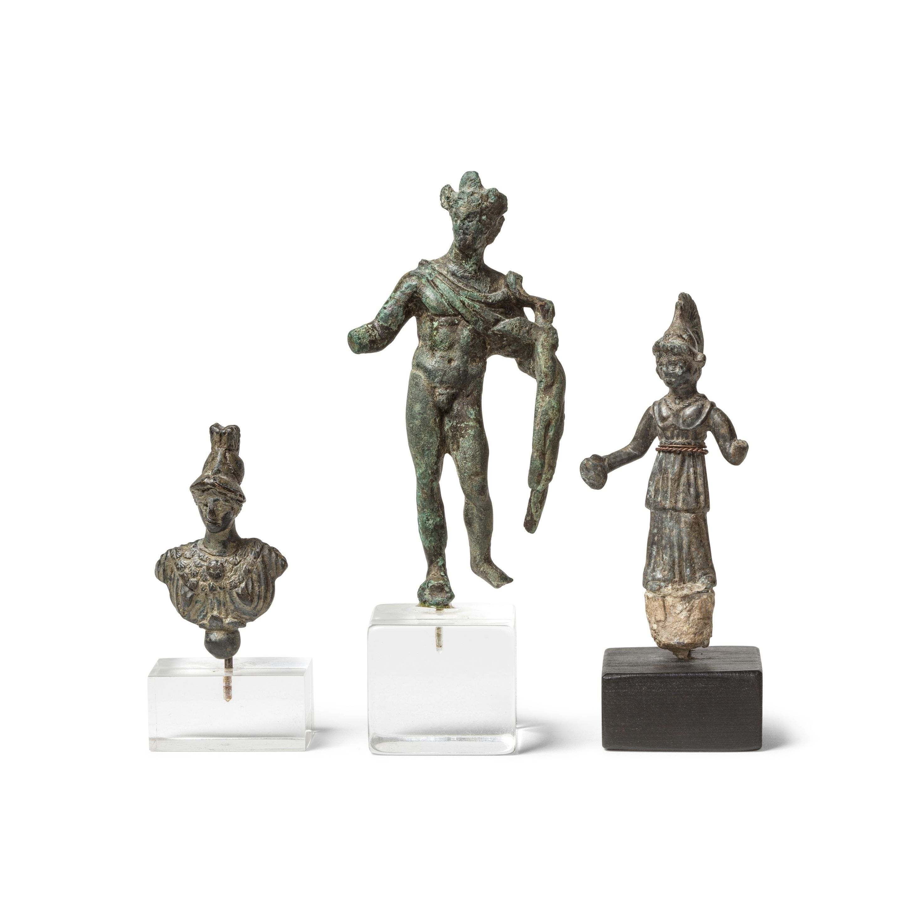 Roman School | Three Roman bronzes | MutualArt