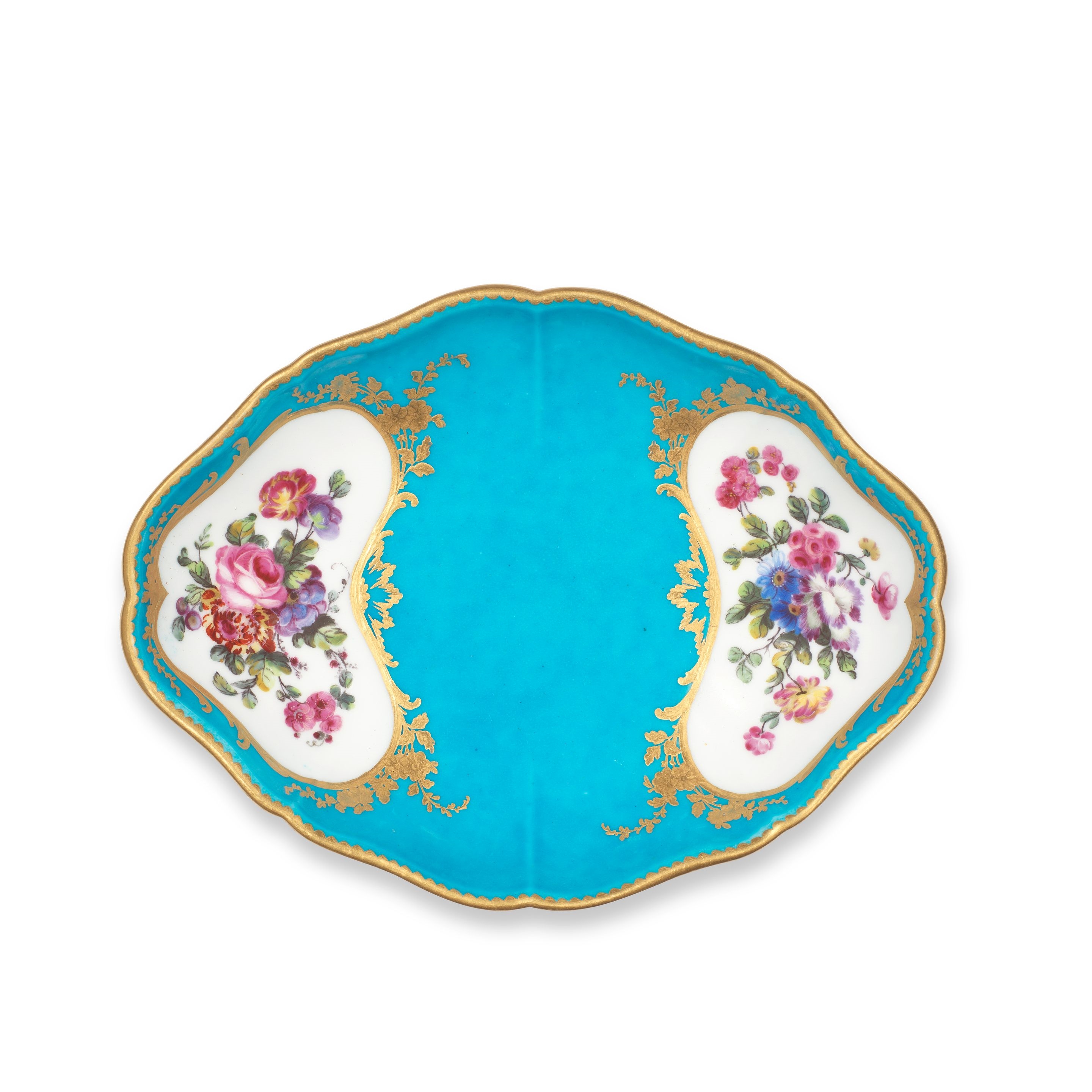 Sèvres Porcelain Factory | Small bleu-céleste ground dish (1765 ...