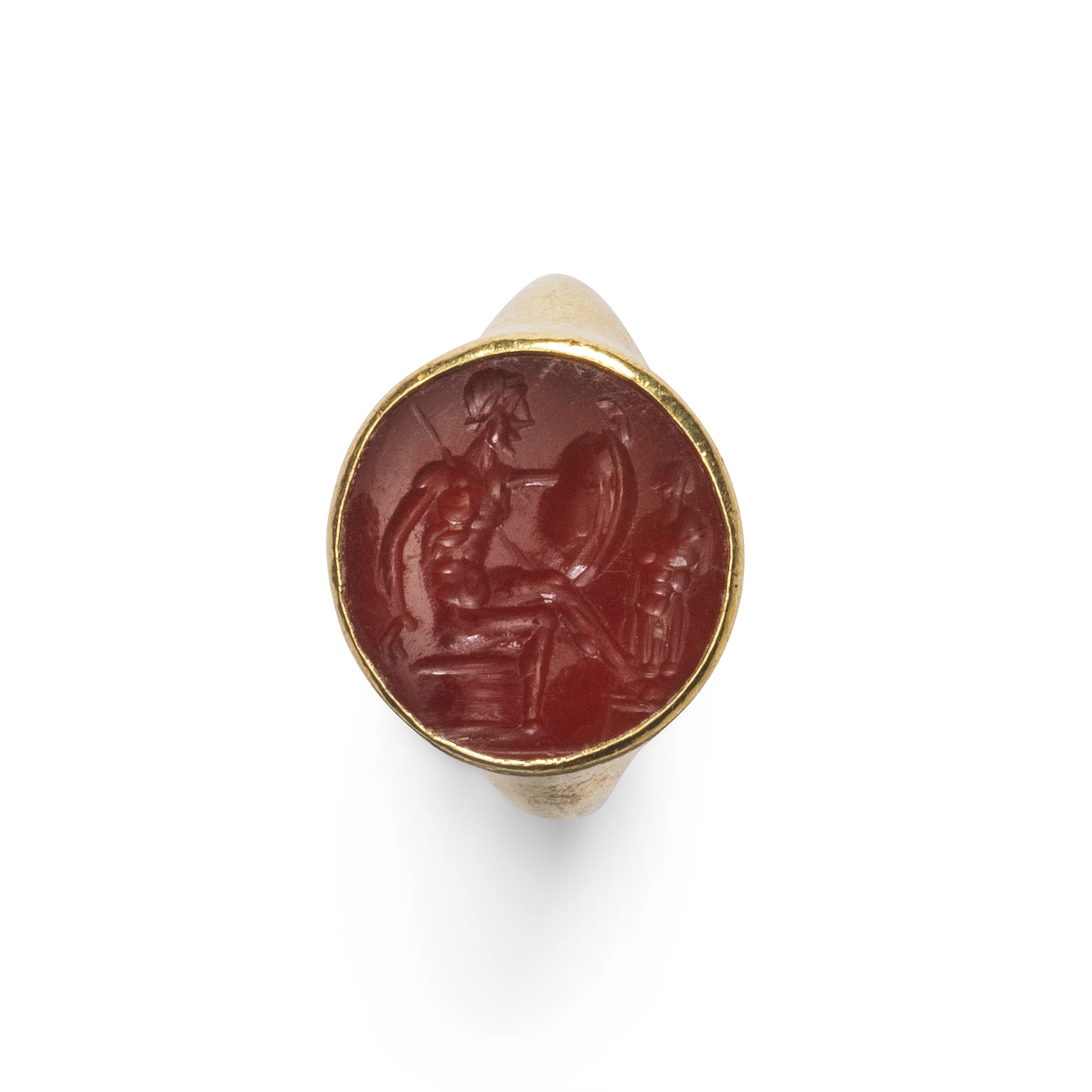 Roman School | A Roman carnelian intaglio of a warrior and trophy ...
