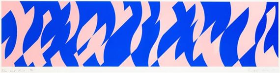 Bridget Riley | Blue and Pink (2001) | MutualArt