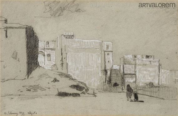 Albert Marie Lebourg | Animated view of a gate in Algiers | MutualArt