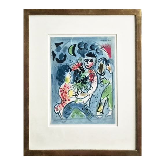 Marc Chagall | FLORAL TRIBUTE AND THE CLOWN WITH FLOWERS | MutualArt