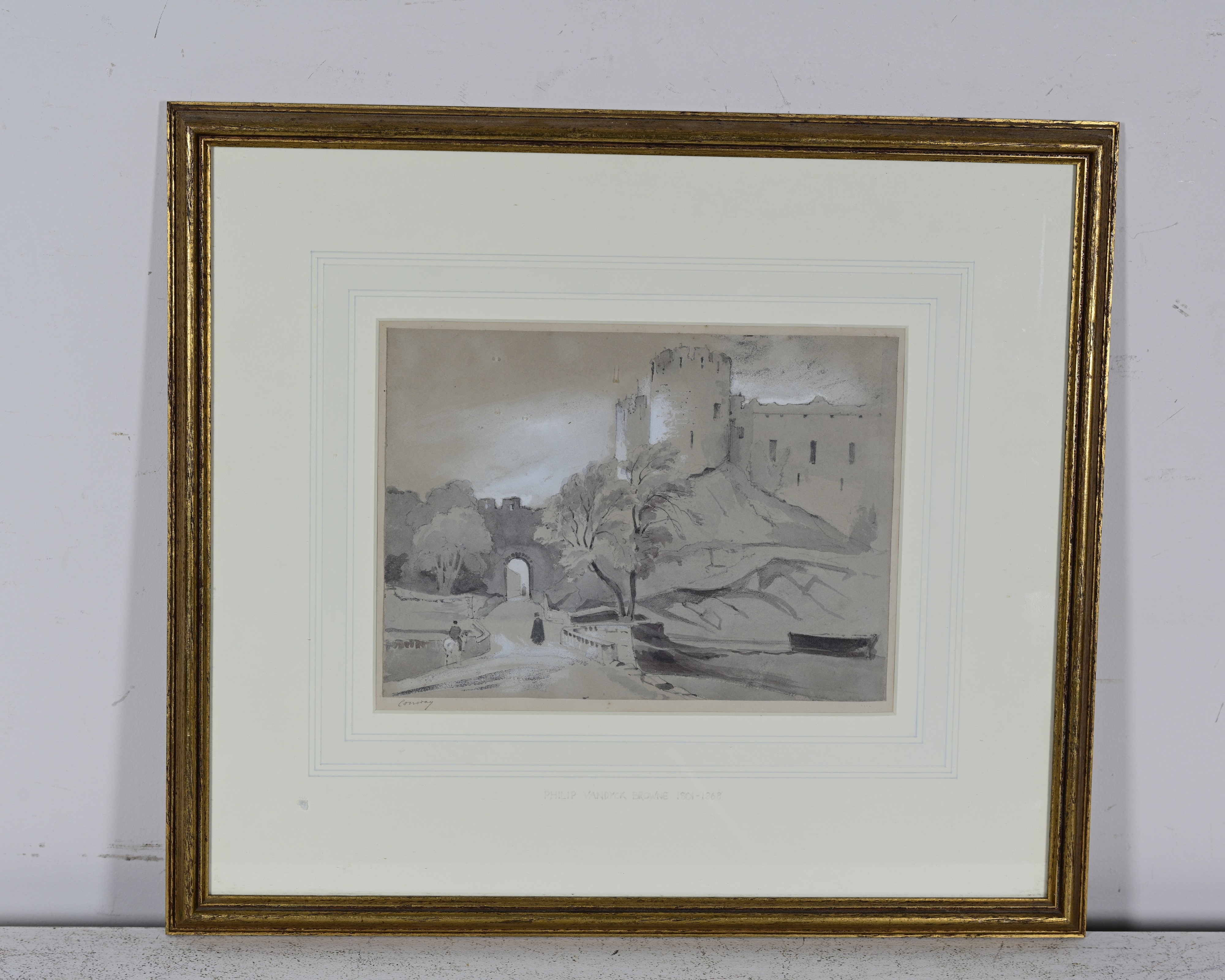 Philip Vandyck Browne | Conway Castle: castle atop a hill, three ...