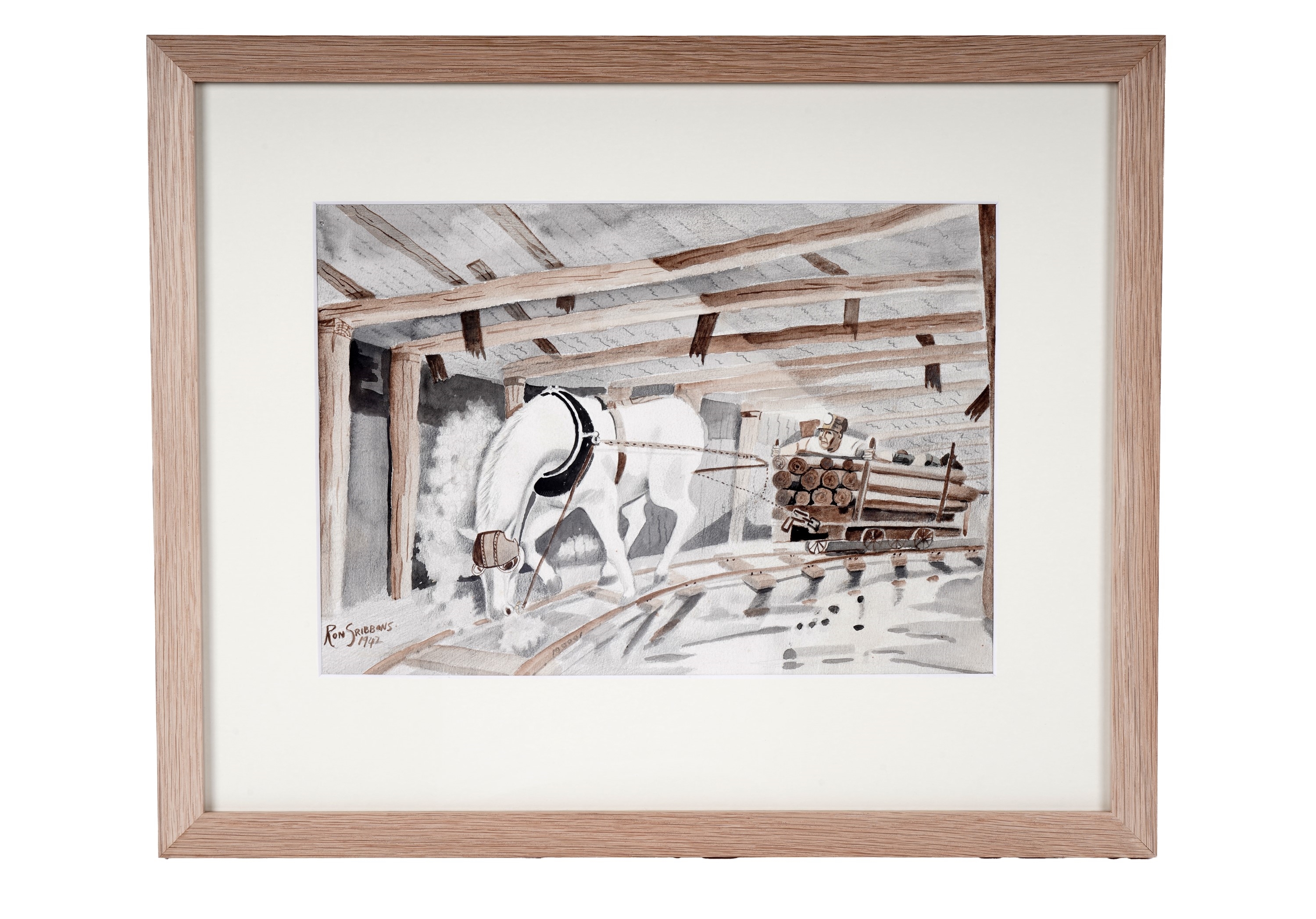 Gribbons Ron | Horse-Drawn Pit Props (1942) | Compare similar artworks ...