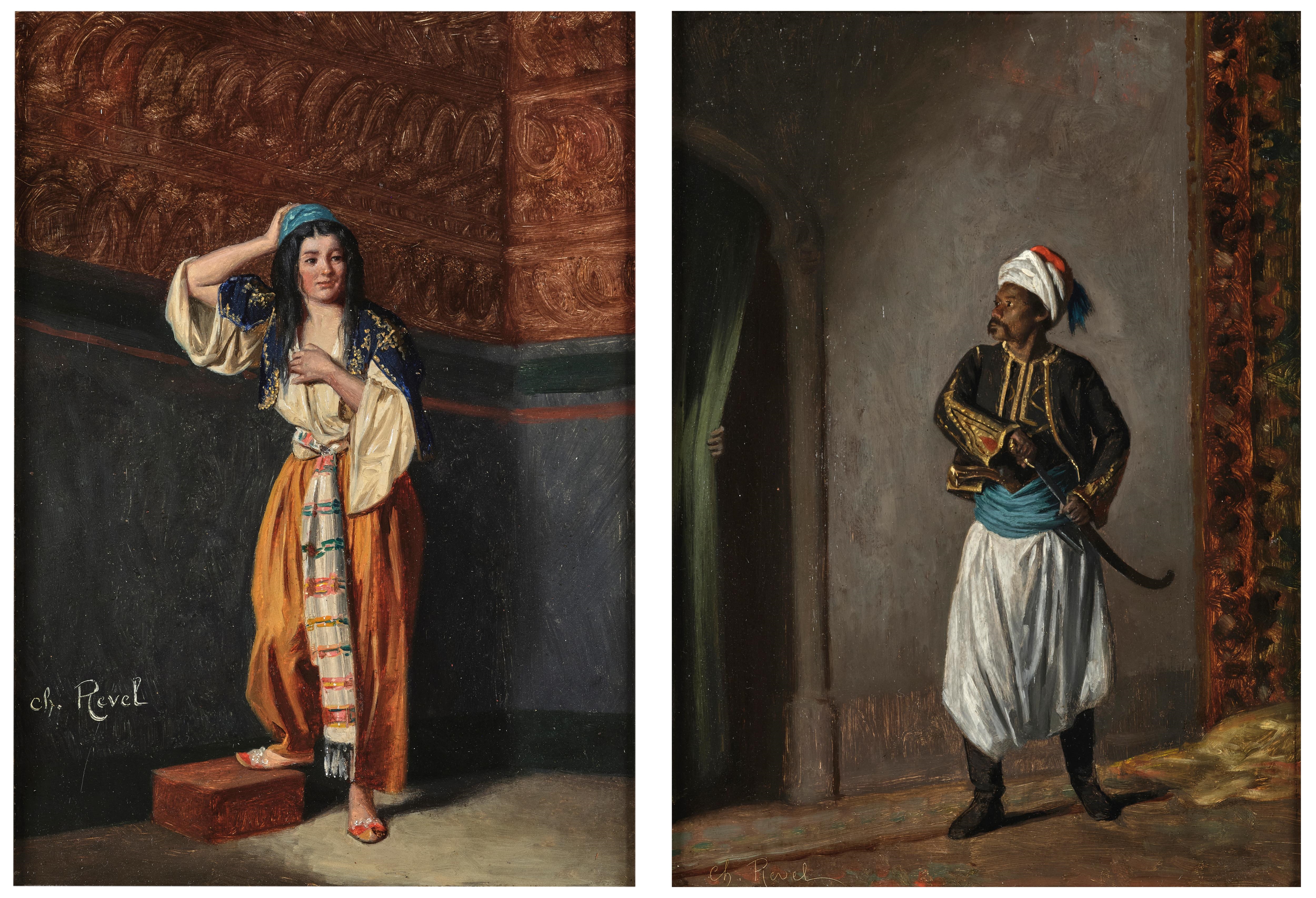 Charles Revel | A lady of the harem and a harem guard | MutualArt
