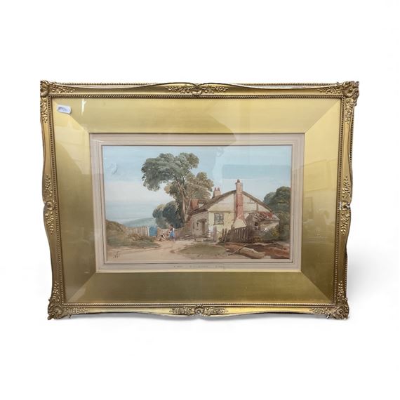William Leighton Leitch | cottage with figures (1841) | MutualArt