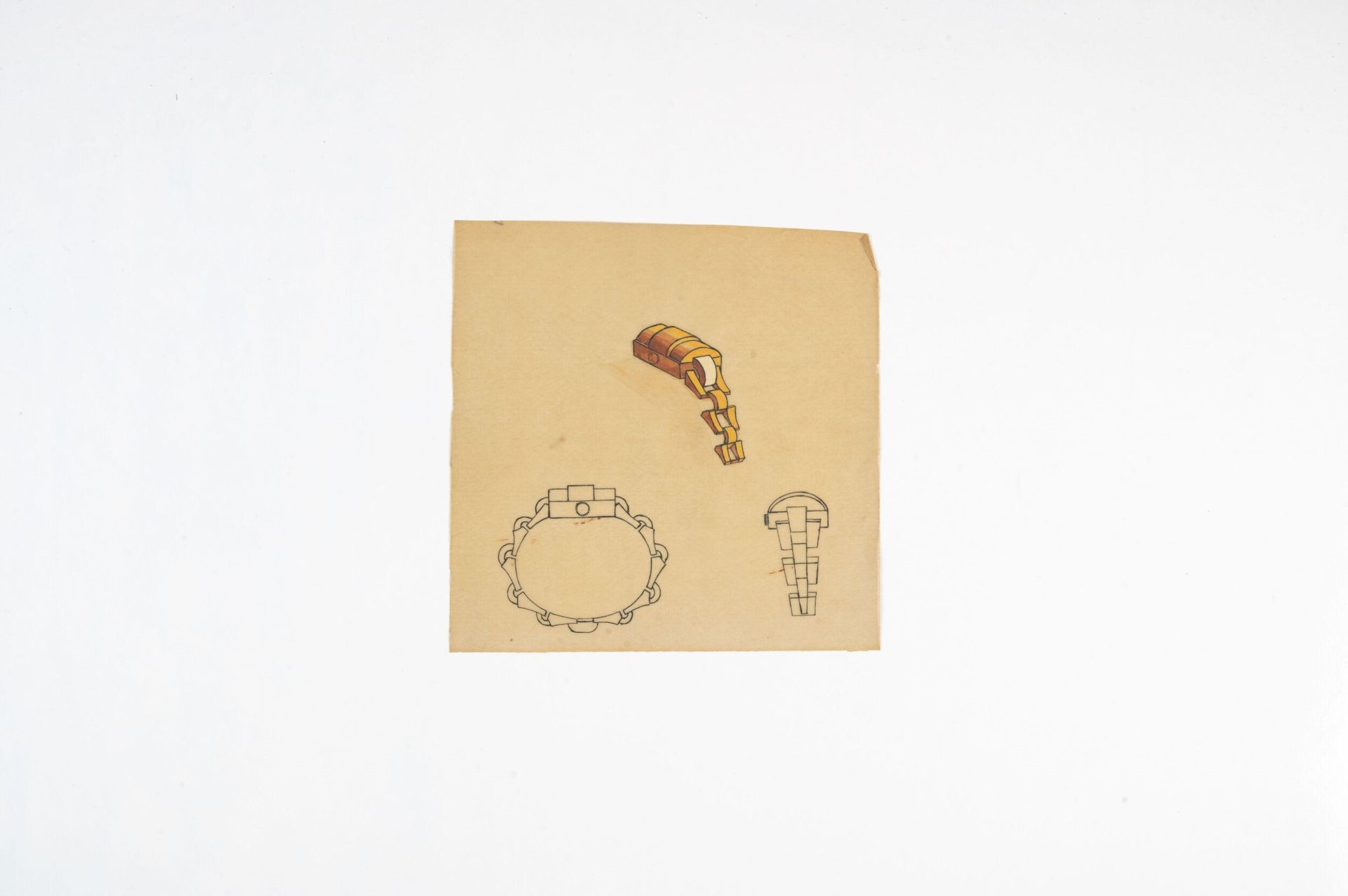 Pierre Conroux | A gouache drawing on tracing paper depicting a study ...