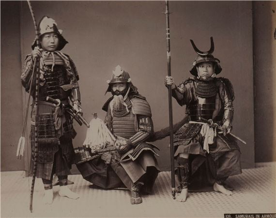 Kusakabe Kimbei | Samurai in Armour (Circa 1885) | MutualArt