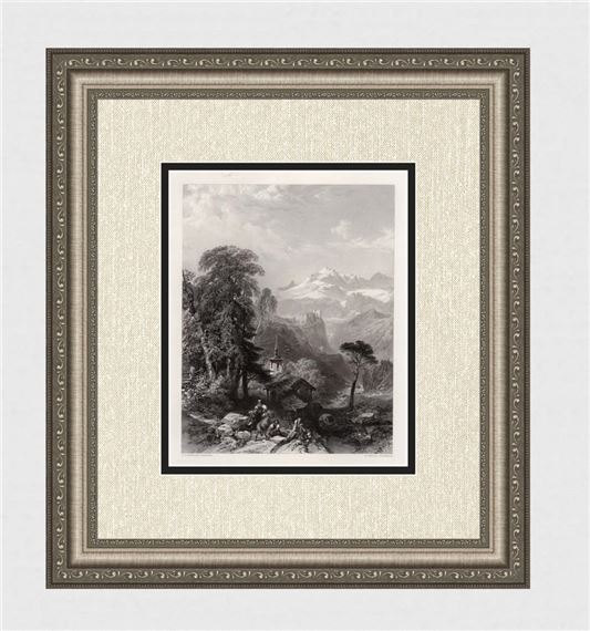 James Duffield Harding | View in the Alps (1854) | MutualArt