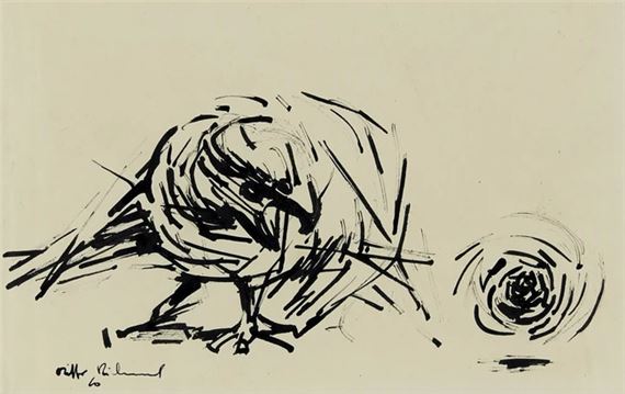 Oliffe Richmond | Bird with Puzzling Object | MutualArt