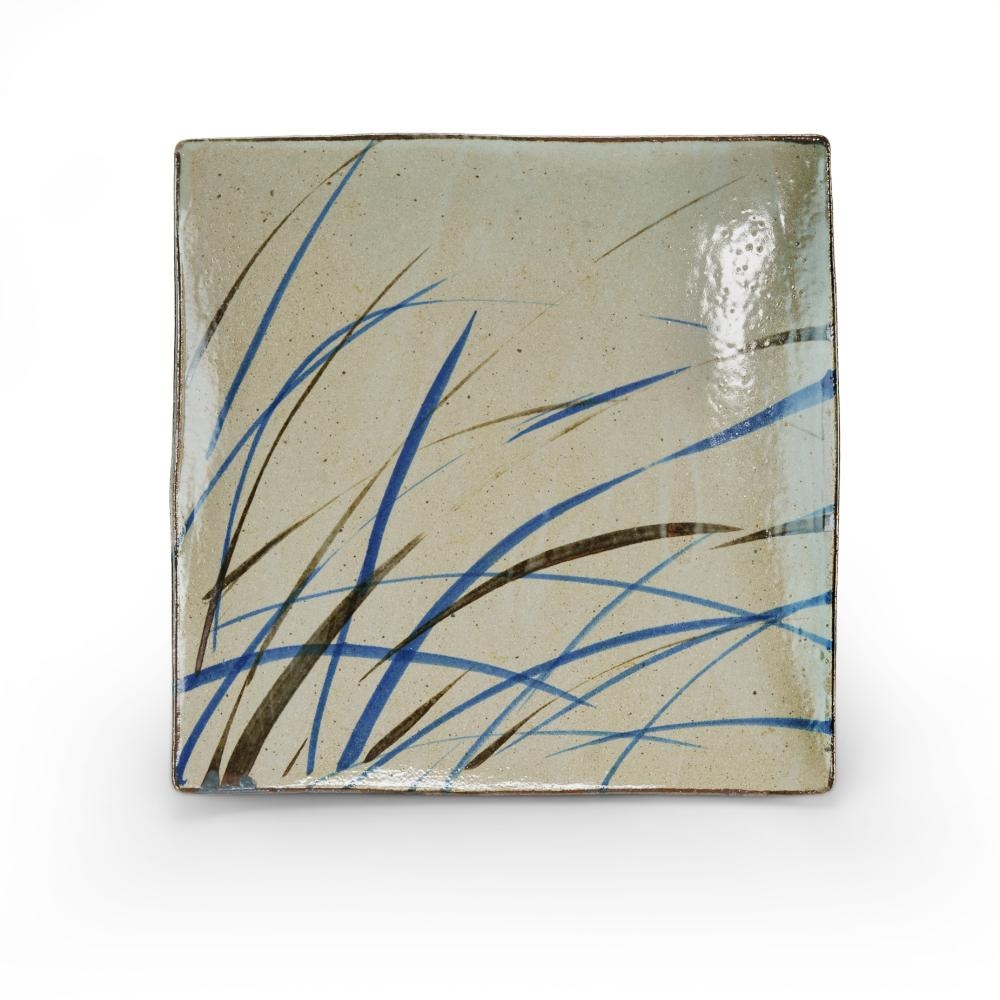 Shigeo Shiga | Square Form Glazed Stoneware Dish | MutualArt