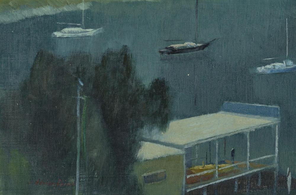 Adrian George Feint | Elizabeth Bay Boatshed | MutualArt