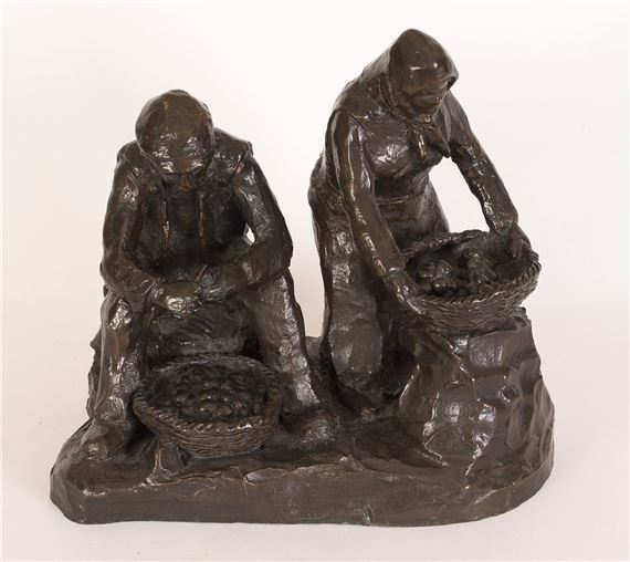James MacIntyre | CUTTING SEED POTATOES (1975) | MutualArt
