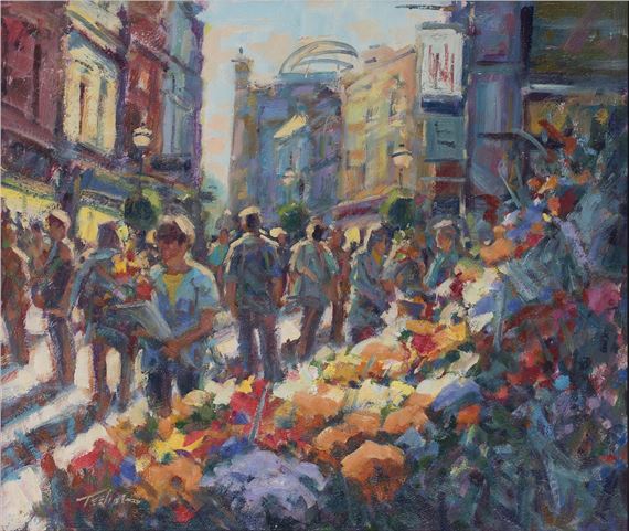 Norman Teeling | FLOWER SELLERS ON GRAFTON STREET | MutualArt