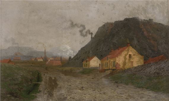Constantin Meunier | Bergarbeiterdorf in der Borinage | MutualArt