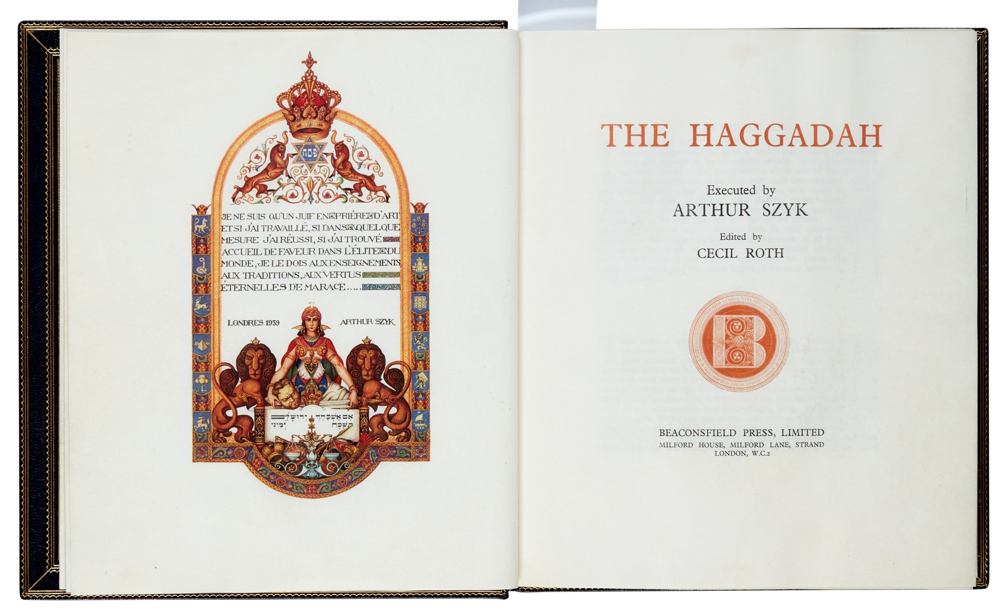 Arthur Szyk | Arthur Szyk and Cecil Roth | The Haggadah, [1940], number ...