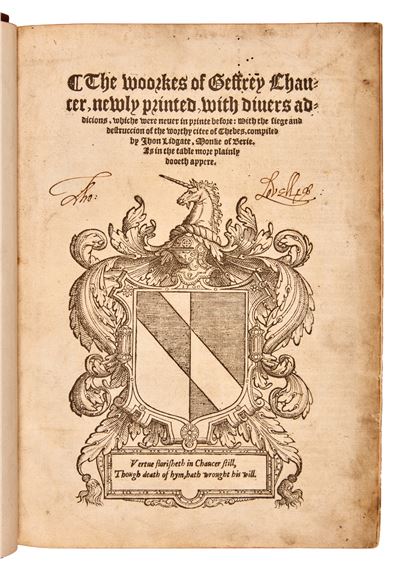Geoffrey Chaucer | Chaucer | The Woorkes, 1561, the edition likely used ...