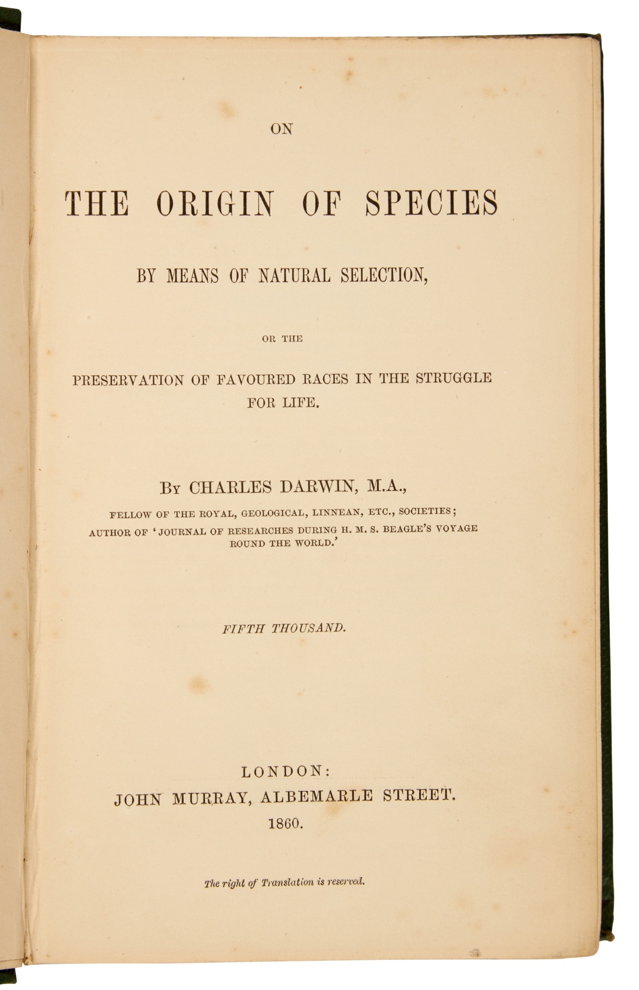 Charles Darwin | Charles Darwin | On the Origin of Species, 1860 ...