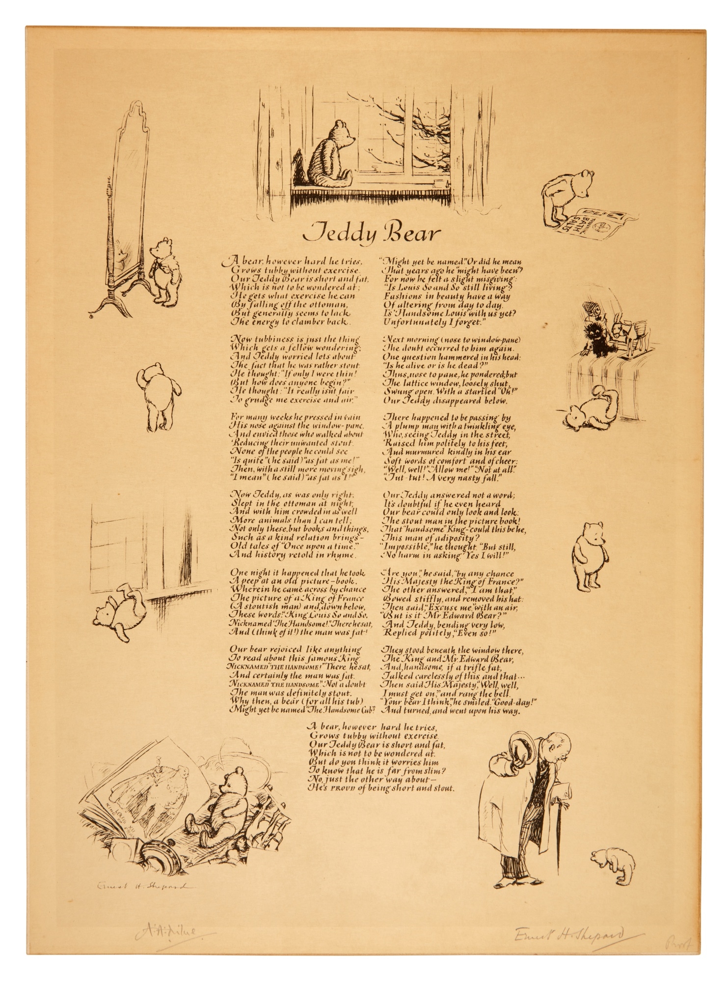 Ernest Howard Shepard | E.H. Shepard and A.A. Milne | Suite of six ...