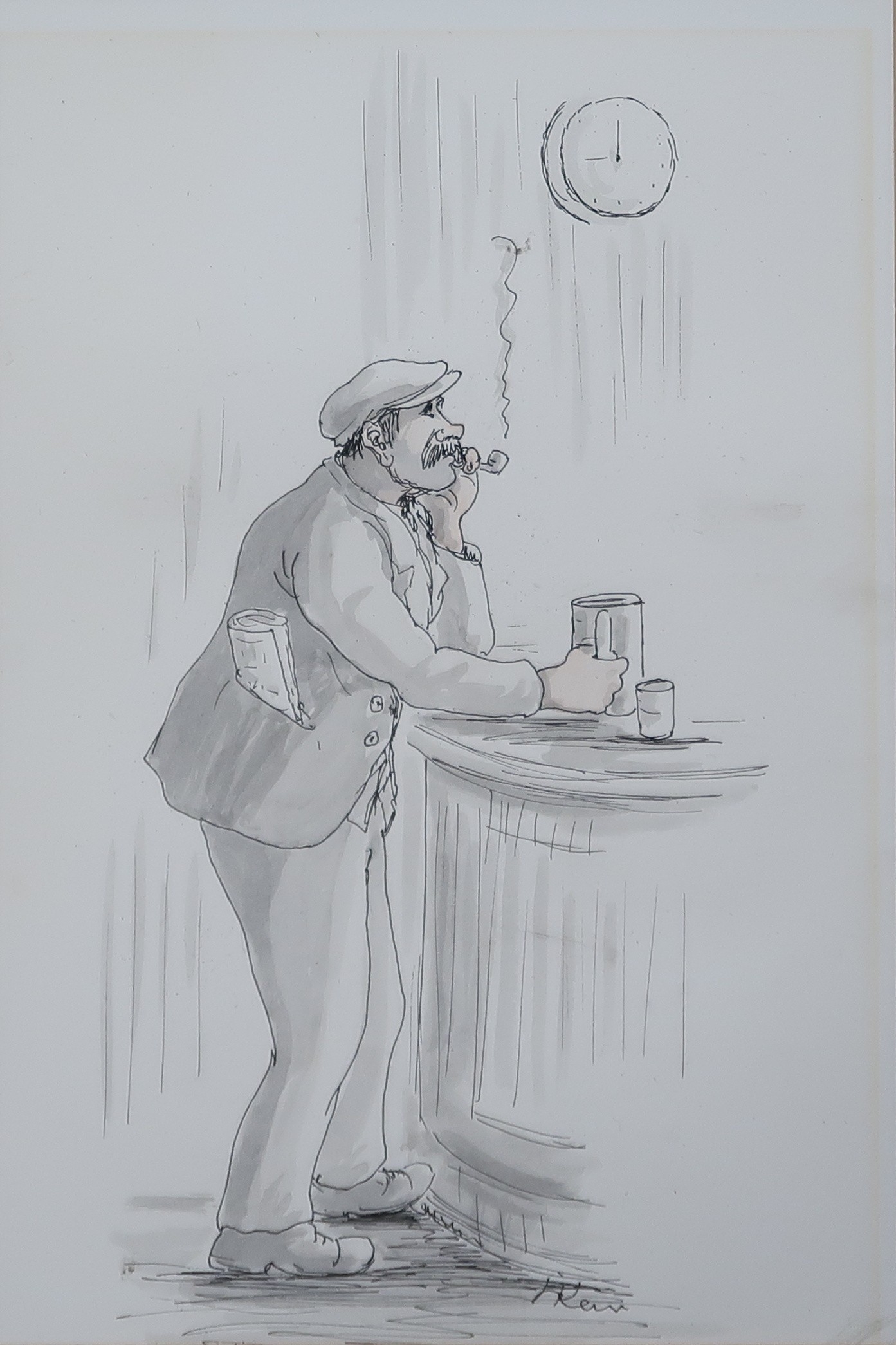 Harry Keir | MAN SMOKING THE PIPE | MutualArt