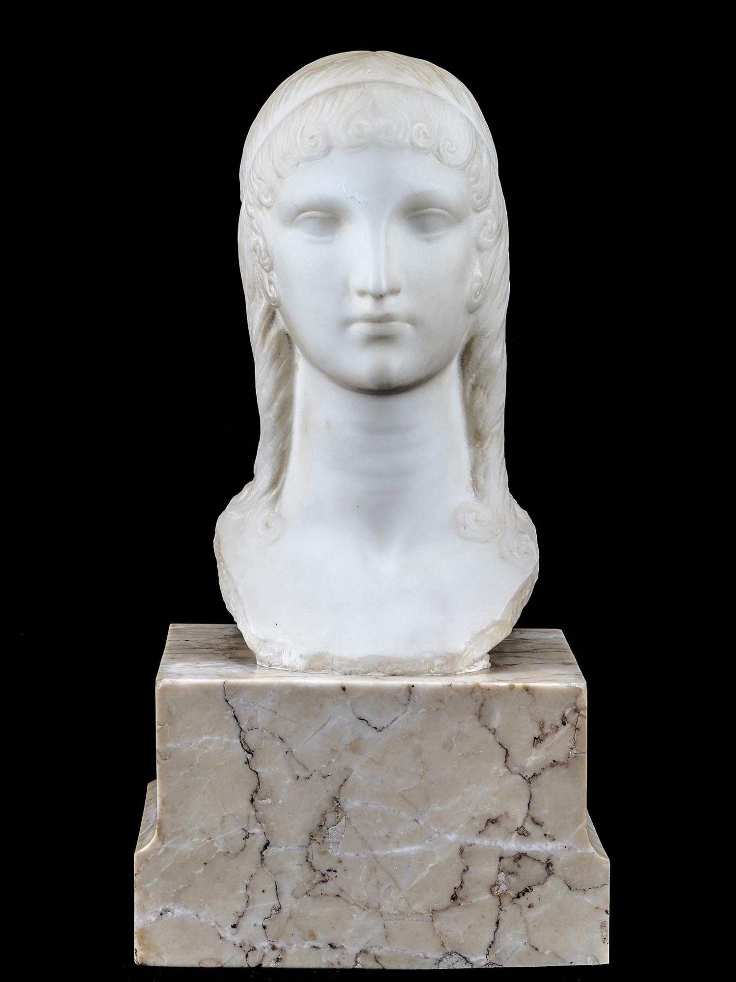 Elie Nadelman | A MARBLE FEMALE BUST (1910s - 1920s) | MutualArt