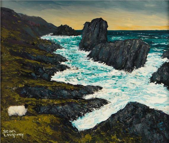 Sean Loughrey | GLENCOLMCILLE SUNSET | MutualArt