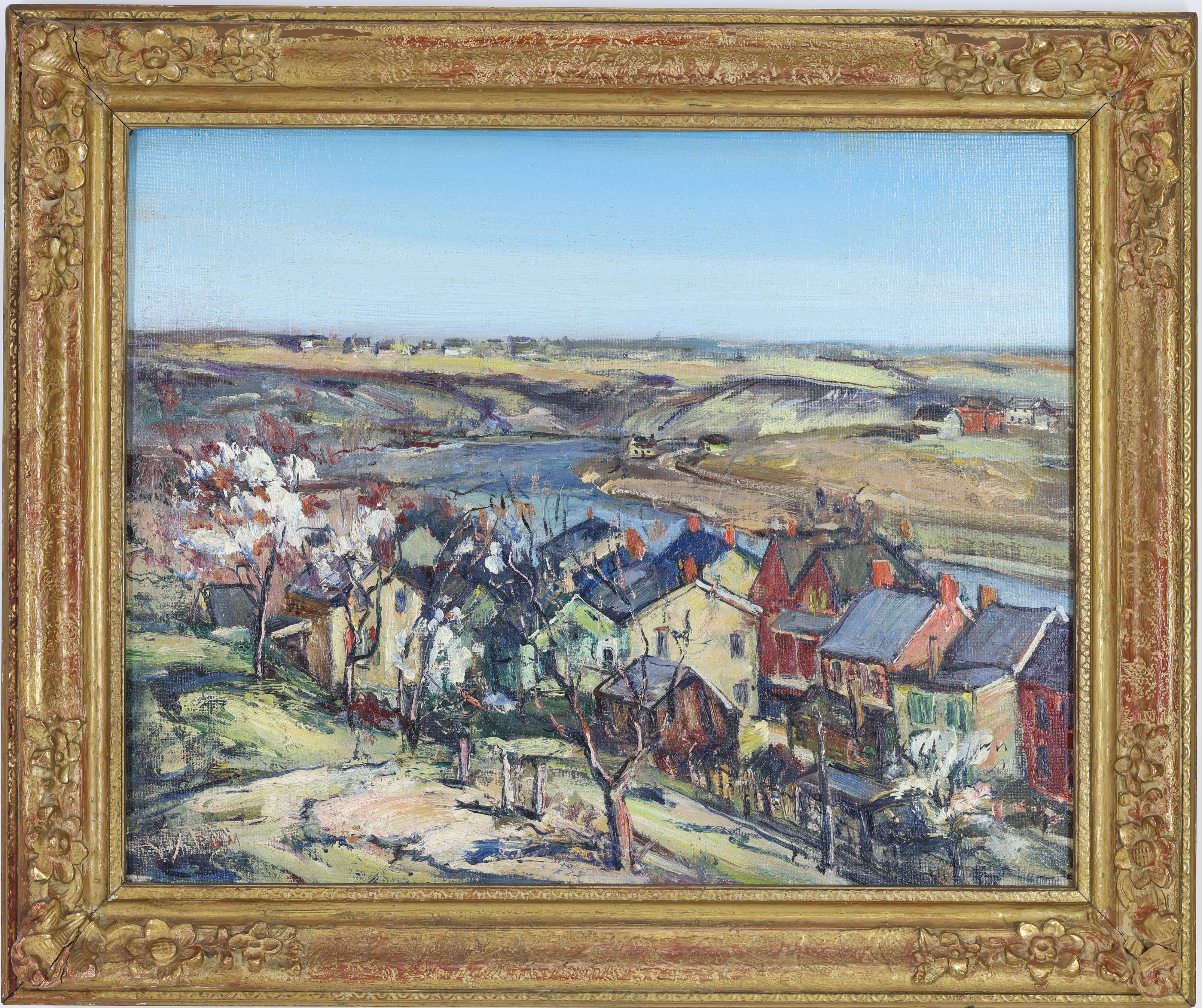 Walter Emerson Baum | Impressionist landscape with hillside homes ...