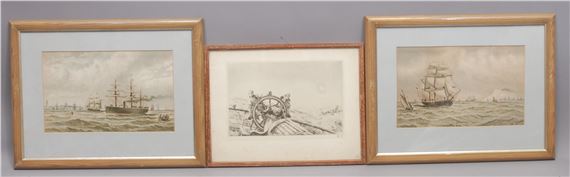 Arthur Briscoe | At the Wheel, Ships on Choppy Seas | MutualArt