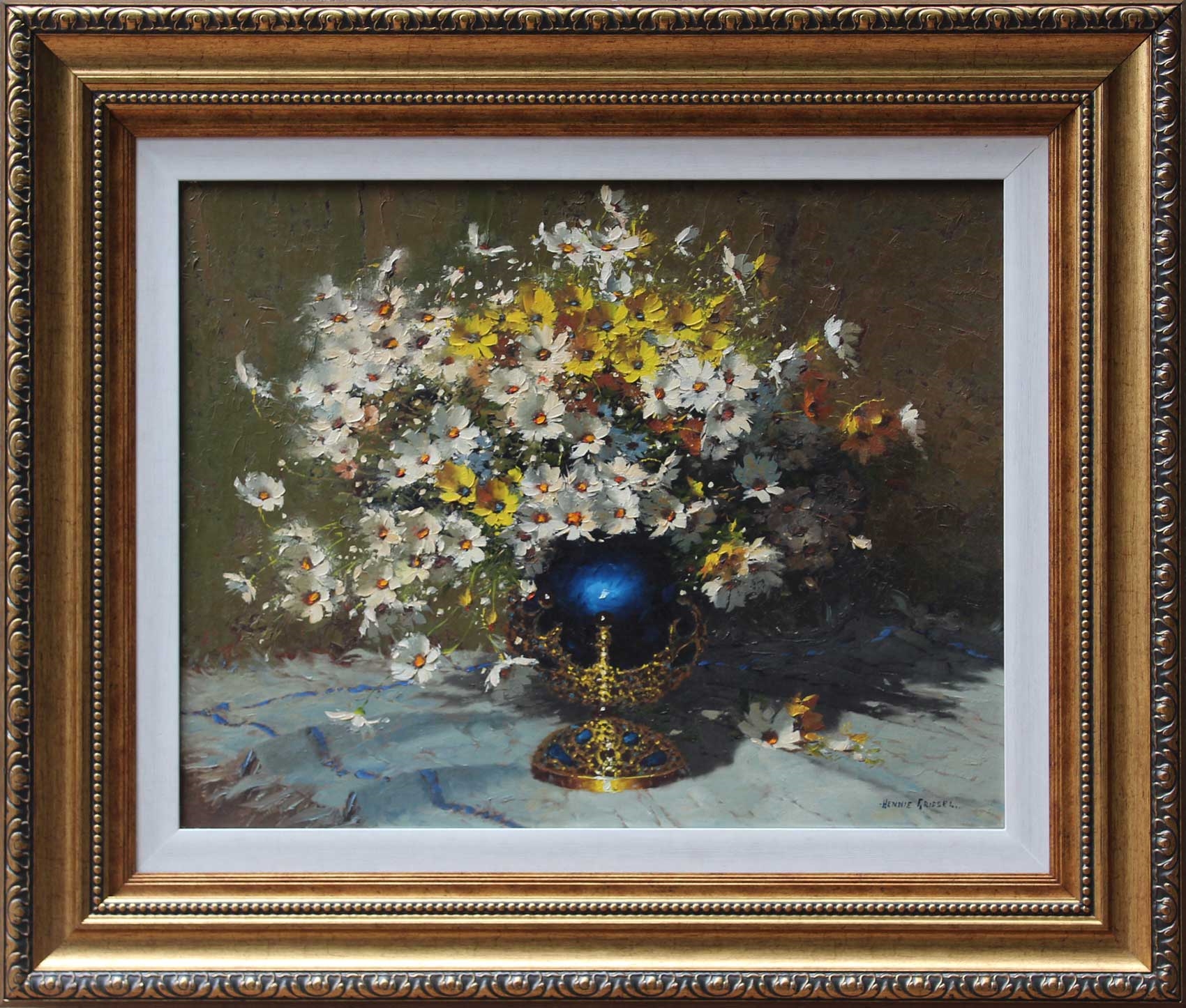 Hennie Griesel | Still Life with Daisies | MutualArt