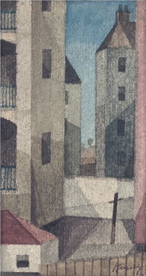 Vlastimil Benes | Stadtansicht (1953) | MutualArt