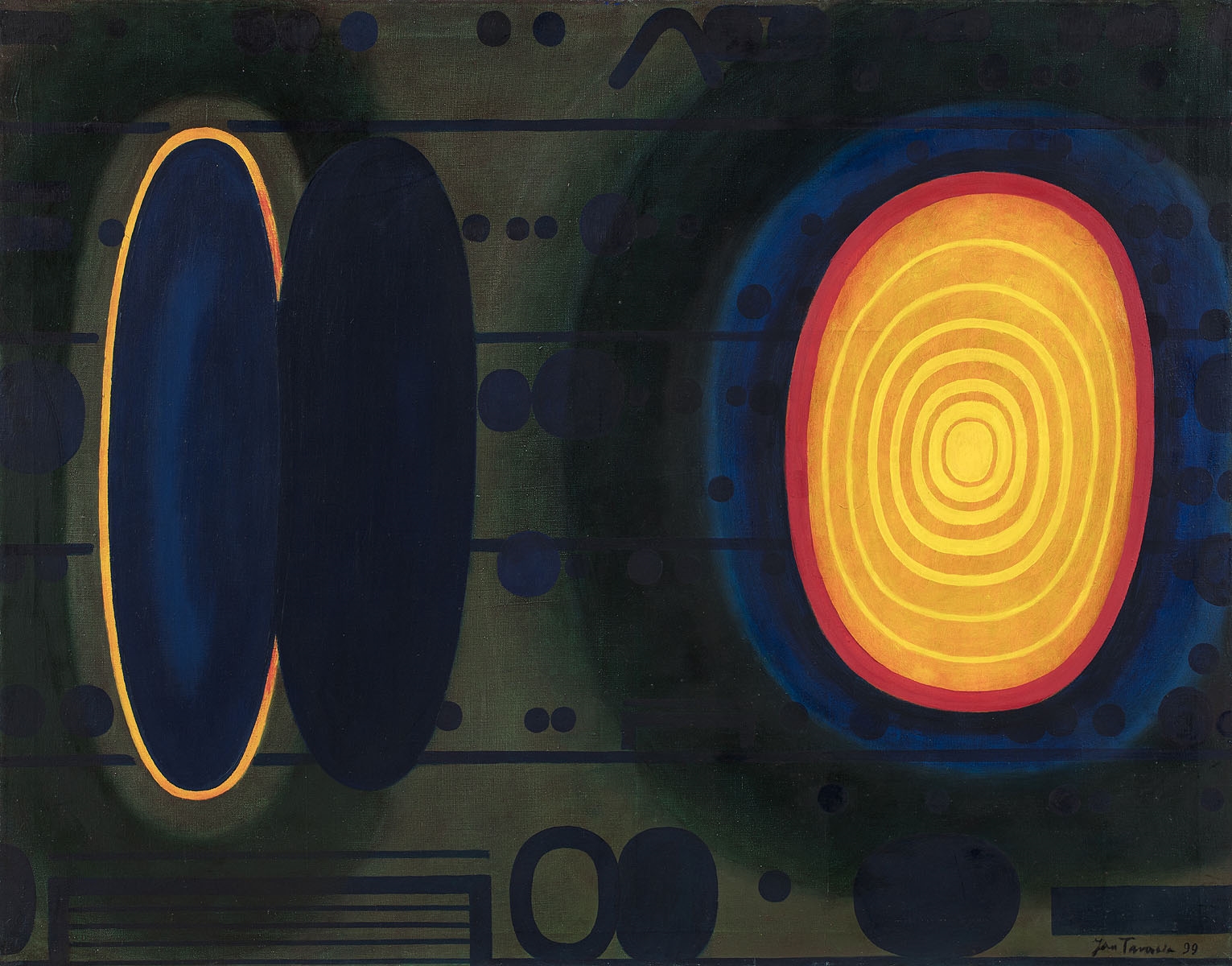 Jan Tarasin | Dwa kręgi (1999) | MutualArt