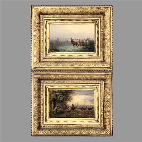 Robert Georgius | Röhrender Hirsch im Herbstnebel / Jagd auf einen ...