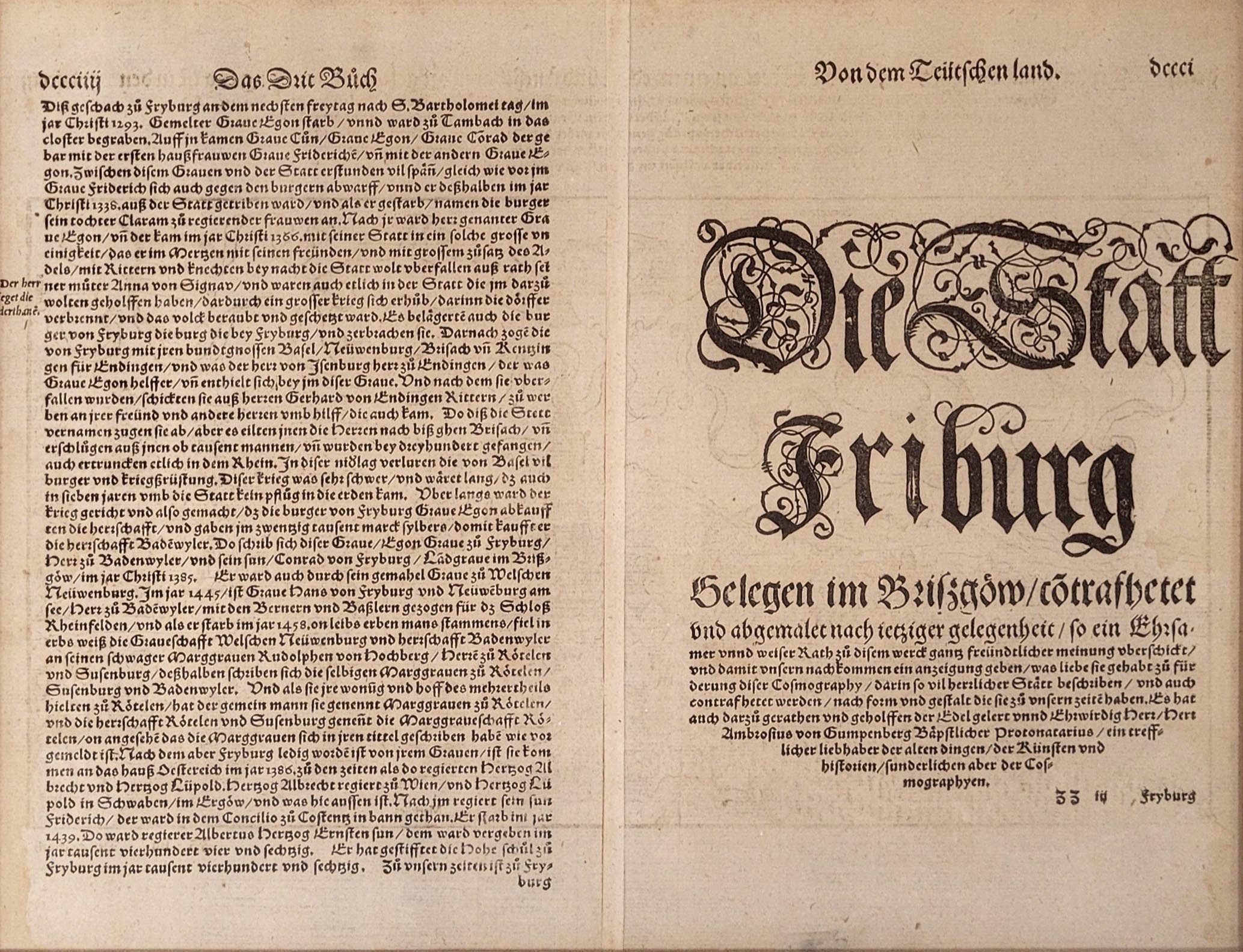 Sebastian Münster | Fryburg im Briszgoew ein neuwe Statt an einem edlen ...