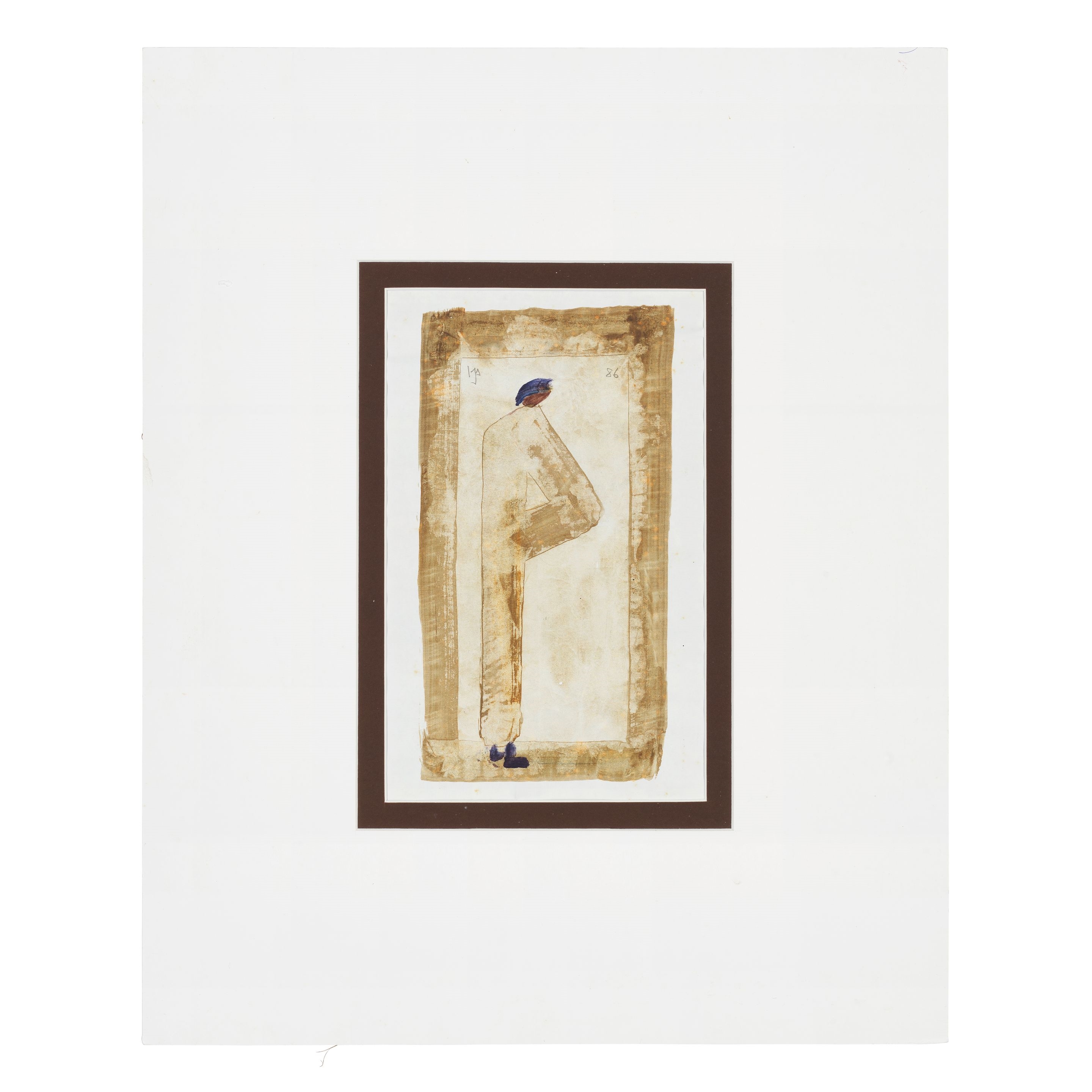 Ivan Peries | Untitled (Standing Man & Seated Man) (86) | MutualArt