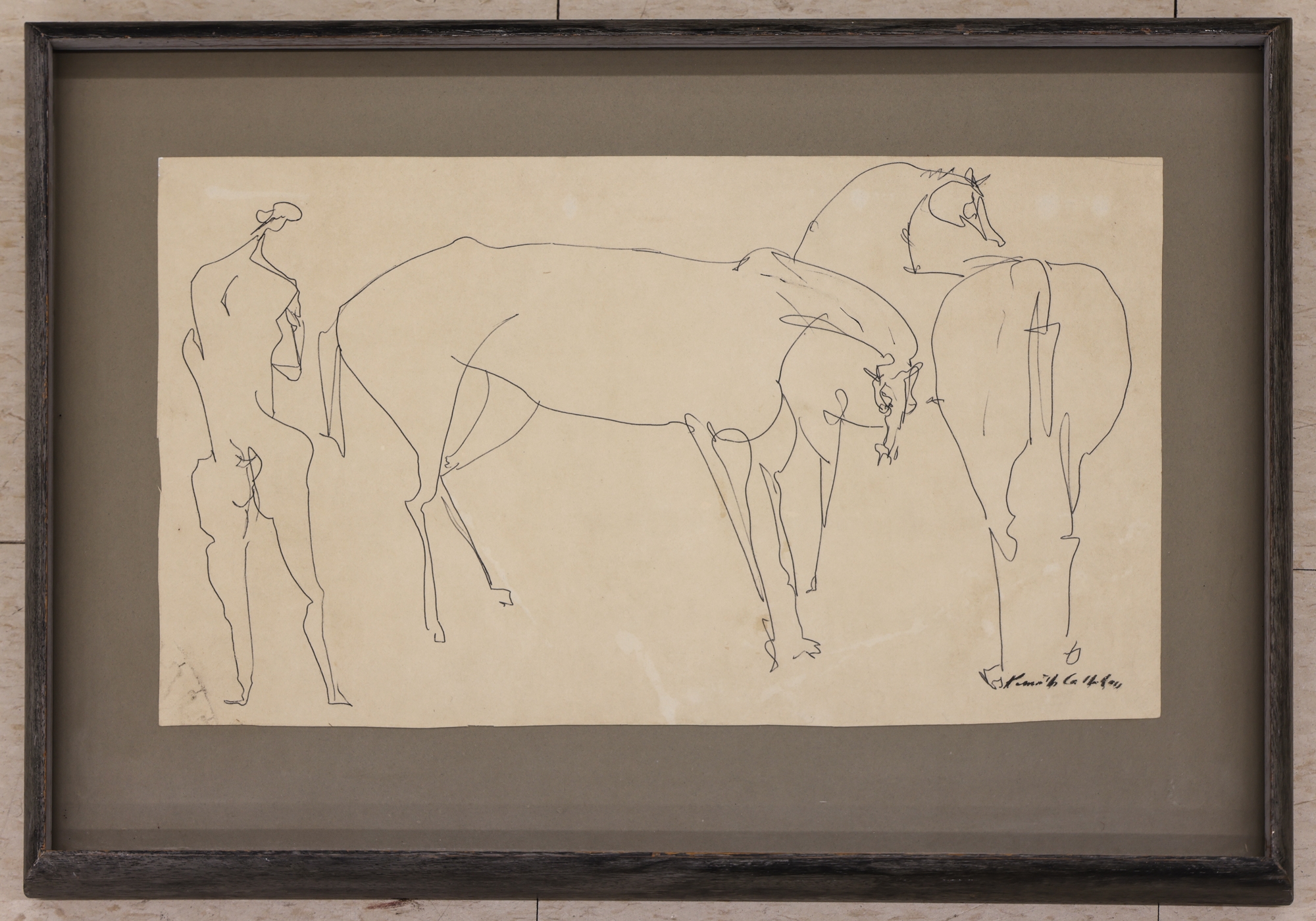 Kenneth Callahan | Figure and Horses | MutualArt