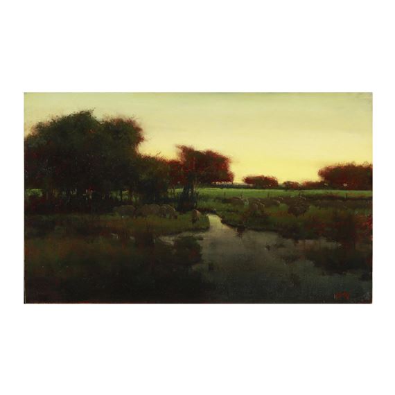 Michael Workman | Sheep Tree At Eve | MutualArt