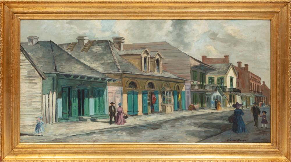 Larry Harris | Antebellum French Quarter Street Scene | MutualArt