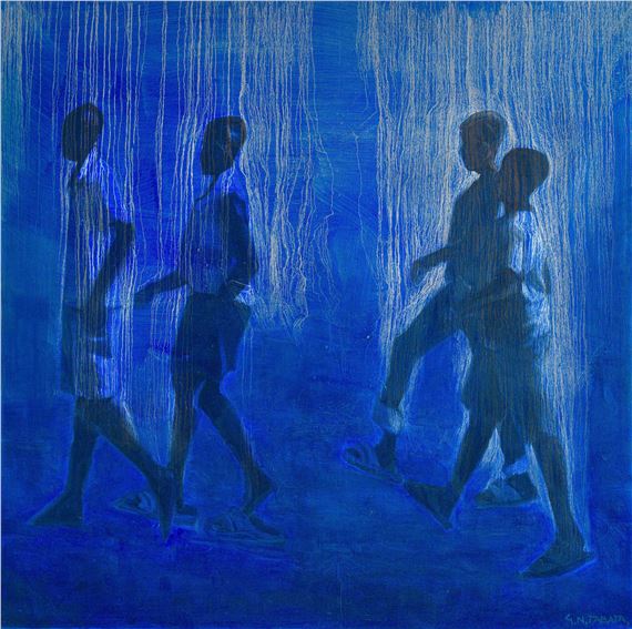 Gerald Tabata | Four Boys Walking | MutualArt