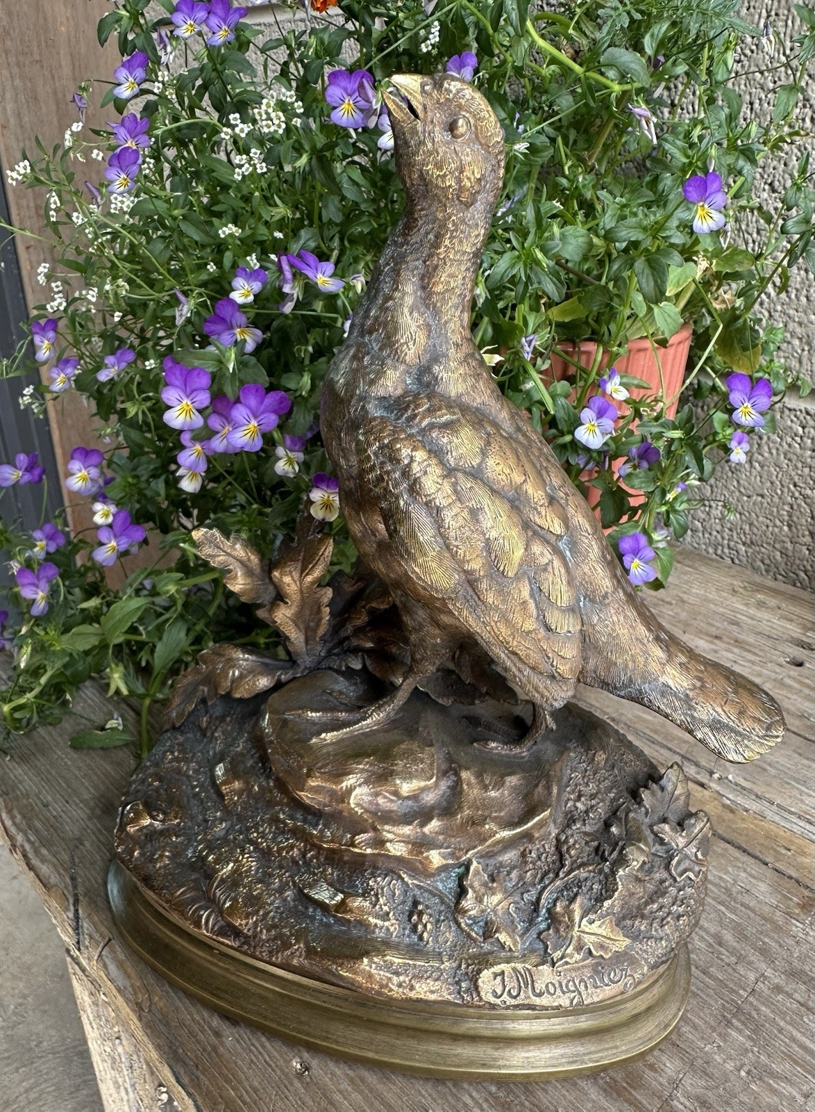 Jules Moigniez | Bronze Sculpture Bird Quail Gouse (1835) | MutualArt
