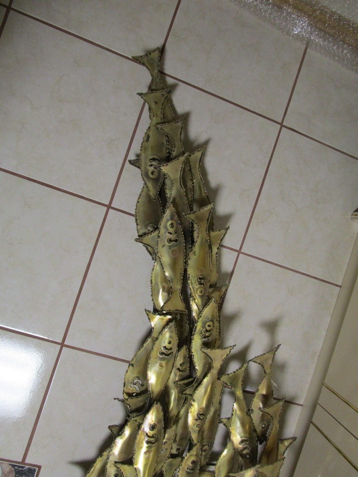 Curtis Jeré | Rare Vintage School Of Fish Brutalist Metal Wall Hanging ...