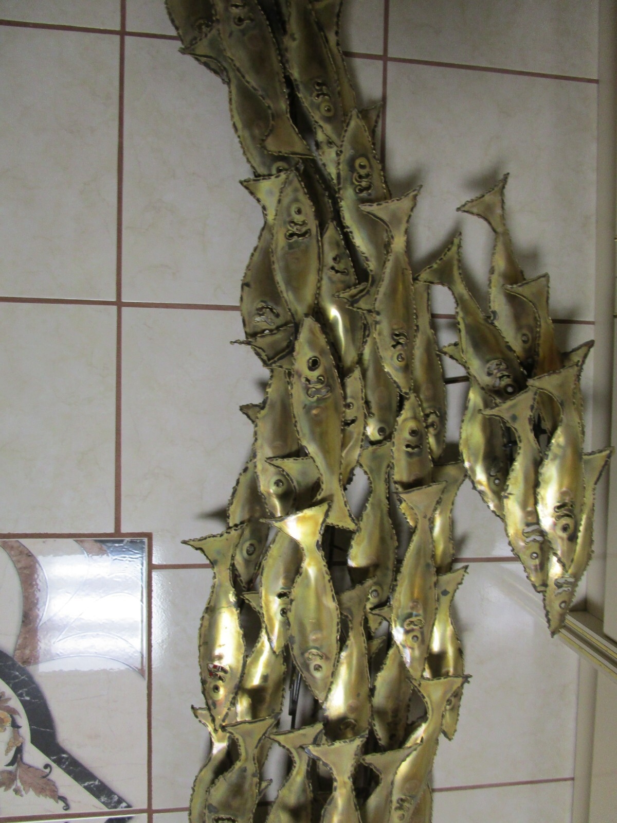 Curtis Jeré | Rare Vintage School Of Fish Brutalist Metal Wall Hanging ...