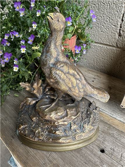 Jules Moigniez | Bronze Sculpture Bird Quail Gouse (1835) | MutualArt