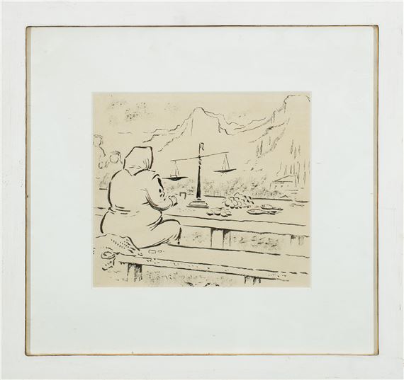 Mervyn Peake | A Fish-Seller | MutualArt