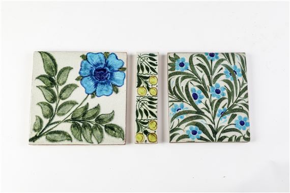 William de Morgan | A Single Rose pattern tile | MutualArt