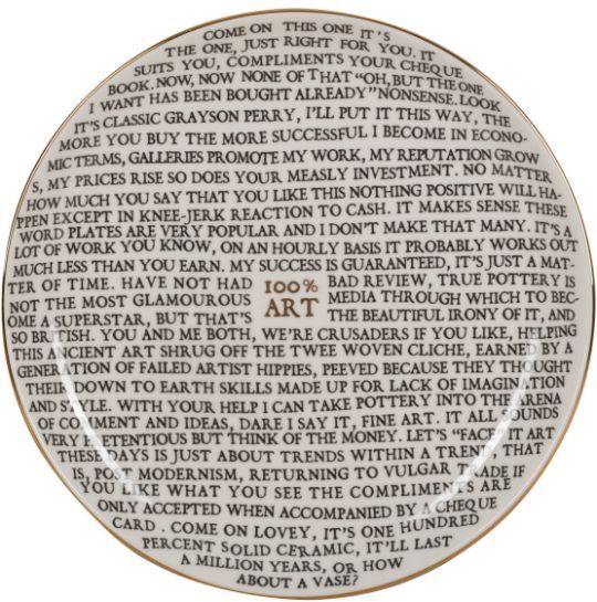 Grayson Perry | 100% Art Plate (2020) | MutualArt