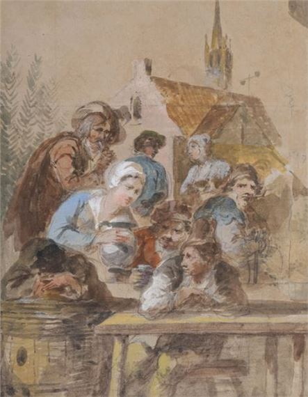 Giuseppe Bernardino Bison | Inn scene | MutualArt
