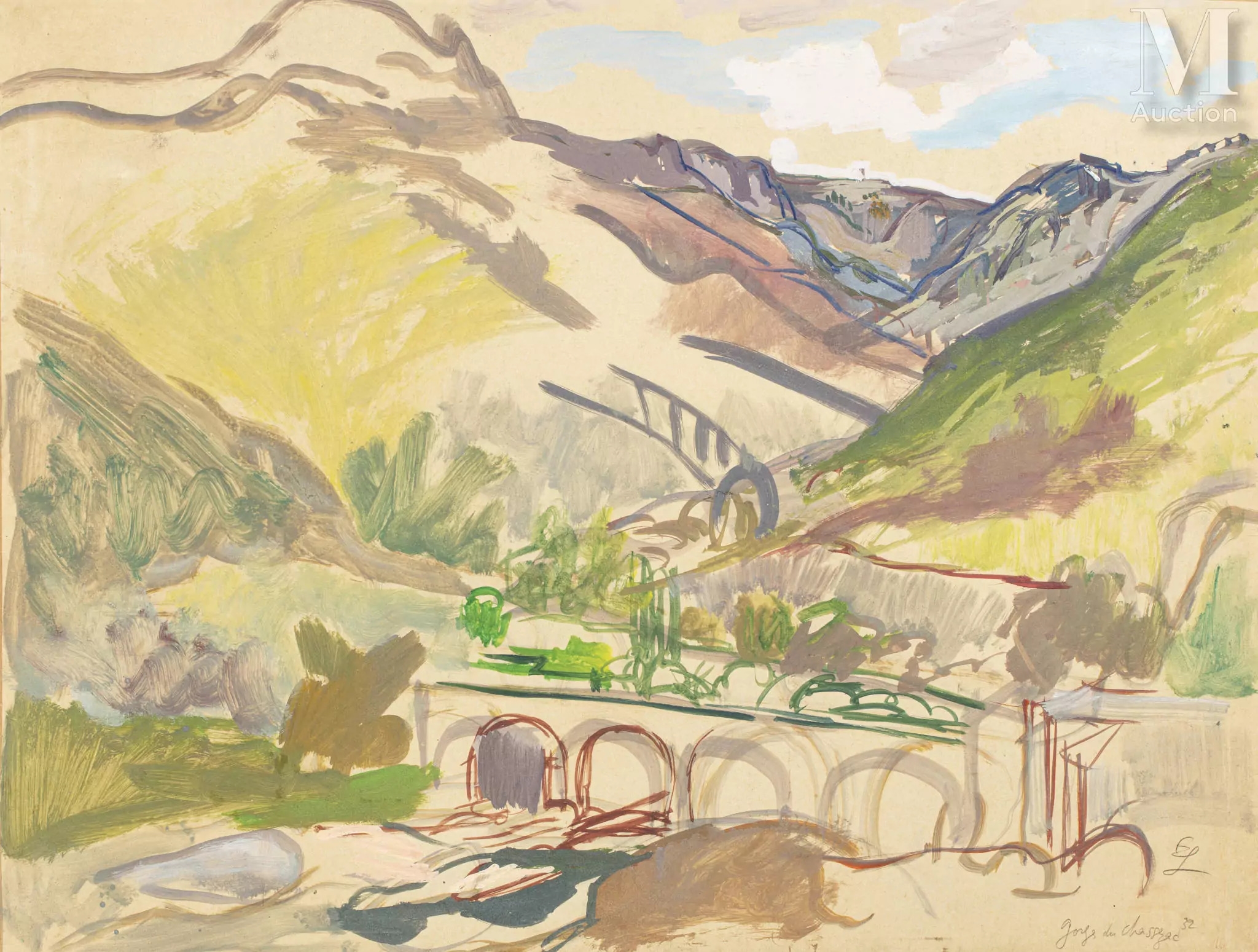 Edouard Léon Louis Edy-Legrand | Les Gorges de Chassezac | Compare similar artworks | MutualArt