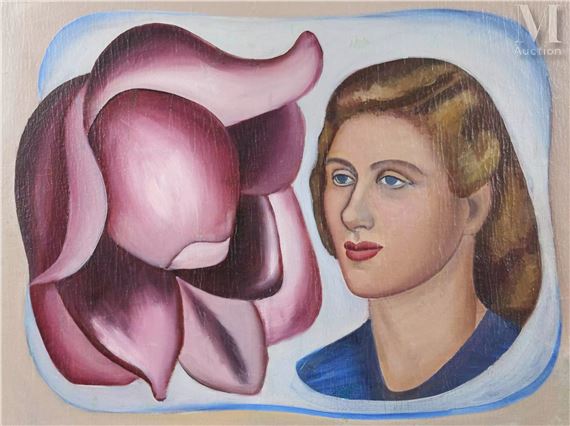 Wanda Grabowska | Portrait de Wanda à la fleur | MutualArt