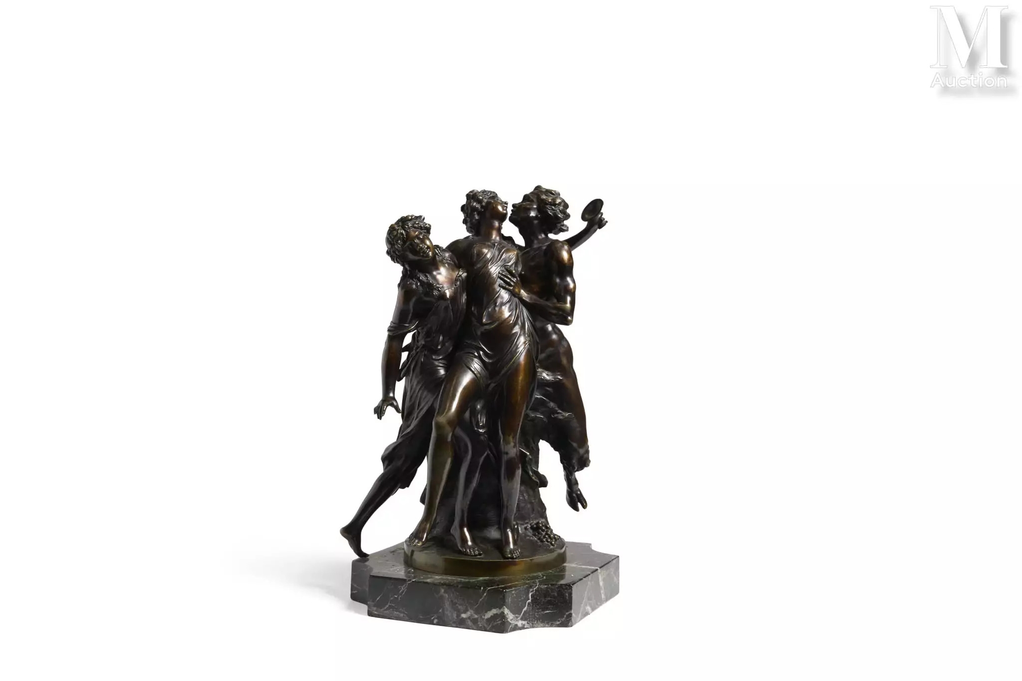 Claude Michel Clodion | Deux bacchantes et un satyre ou Le Baiser du ...